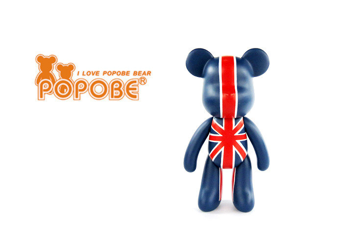 Regali personali orso su ordinazione di plastica BRITANNICO della bandiera POPOBE per la decorazione dell'ufficio