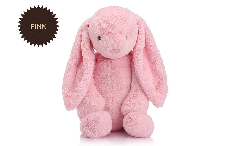 Il giocattolo del coniglio di rosa dell'animale farcito per 3-6 giocattoli della peluche del bambino 30CM ha farcito il coniglietto di pasqua