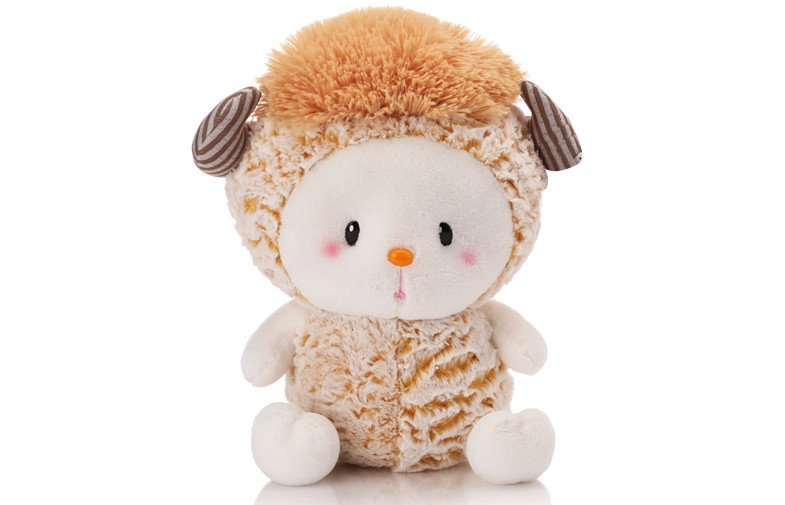 Animali farciti svegli della peluche del bambino di rosa grasso a 15 pollici delle pecore dal materiale da otturazione 100% della fibra di poliestere