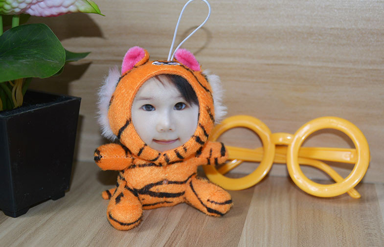 La bella rana adorabile DIY ha farcito il giocattolo del fronte della peluche 3D per il regalo di festa del bambino