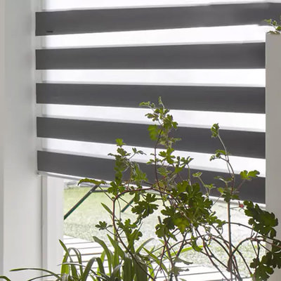 2020 Hot Sale Double Layer Window Blind Roller Zebra Blinds Manual Motorized Control
