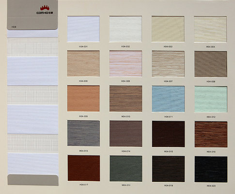 100% Polyester cordless automated zebra blind and shade day night window blinds