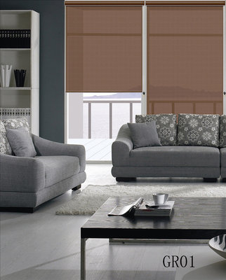 Waterproof Spring System Blackout Roller Blinds For Office Home Windows Custom