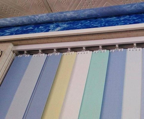 Manual &amp; Motorized white PVC vertical blinds and curtain voile blind for outdoor home office customized