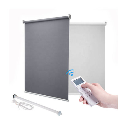 Eco-friendly oil/waterproof smart home speaker APP bluetooth control tubular google motorized roller blinds blackout