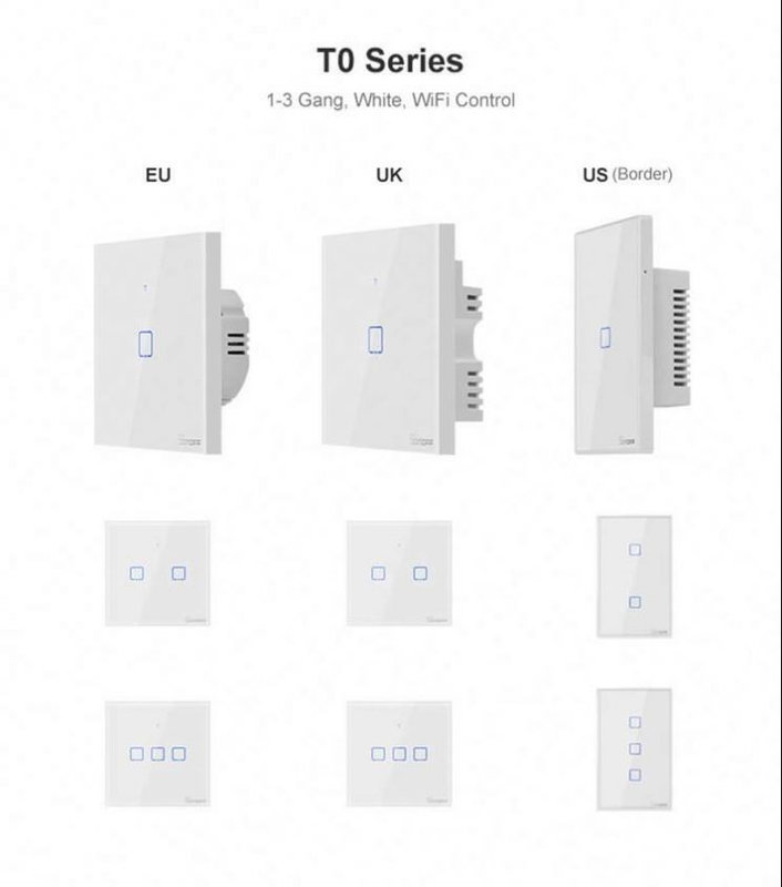 Smart Switch Module Home Wifi Smart Switch Alexa Google Voice Control SONOFF 1/2/3 Gang T0 T1 T2 T3 US/EU/UK