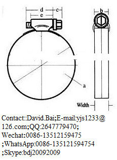 Germany/American type hose clamp