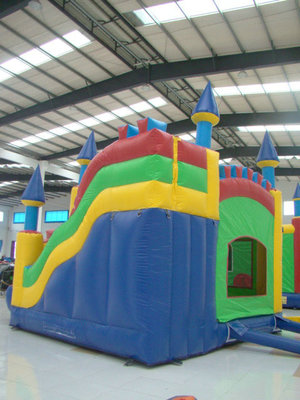 Colourful Outdoor Inflatable Sports Equipment Castles For Fun