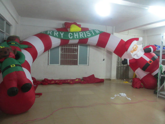 Santa Claus Decoration Inflatable Arch Christmas Celebration Use