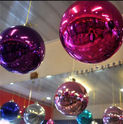 Boule gonflable colorée de miroir pour la décoration de Noël avec le tissu durable de miroir