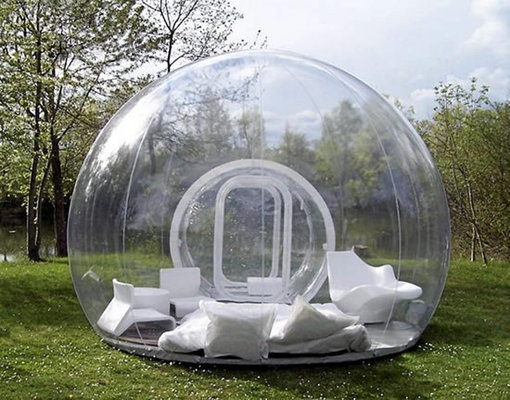 La tente gonflable transparente de 6.5*5*2.8 M vont dehors bonne tension