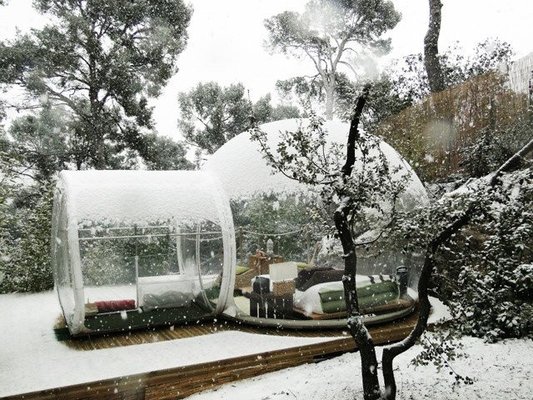 La tente gonflable transparente de 6.5*5*2.8 M vont dehors bonne tension