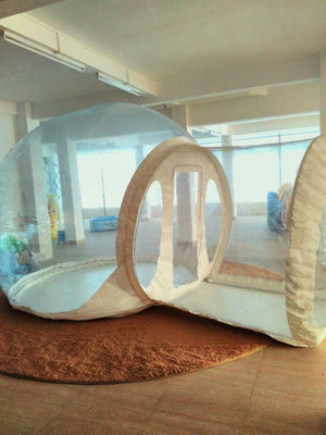 Clear Outdoor Inflatable Camping Tent 0.55mm PVC Tarpaulin