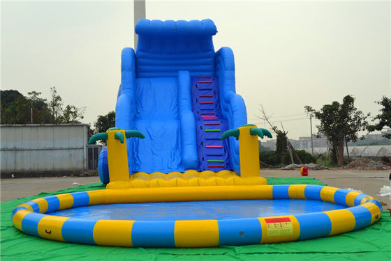 jouets gonflables de l'eau de bâche de PVC de 0.9mm, glissière d'eau géante de famille de piscine