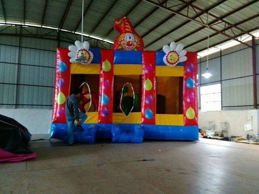 Children Inflatable Sports Games , Clown Inflatable Bouncy Castles