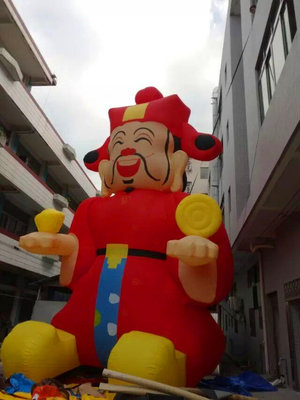 Dieu gonflable rouge de produits de la publicité de PVC d'OIN de modèle de richesse