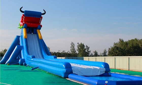 Parc aquatique gonflable géant de grand cadre avec larme s'élevante de mur de piscine de glissière l'anti