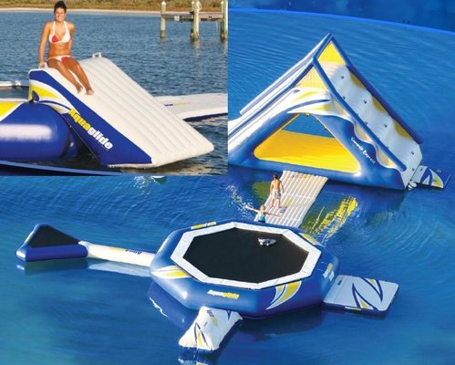 Aqua Floating PVC Tarpaulin Inflatable Water Park / Giant Inflatable Water Games