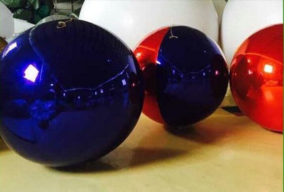 Boule gonflable de miroir de ruban populaire de décoration/sphères gonflables d'acier inoxydable