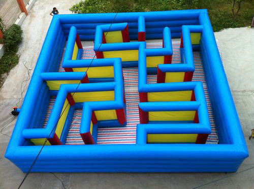 le jouet gonflable d'amusement de bâche de PVC de 0.55mm, labyrinthe gonflable joue sur 3 ans de temps de la vie