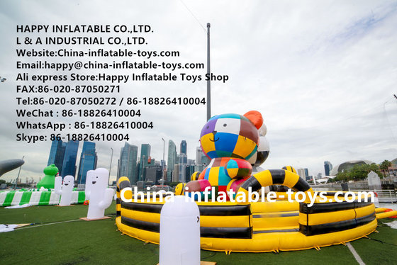 Gigantic art zoo inflatable amusement park , customized inflatable bouncer toys