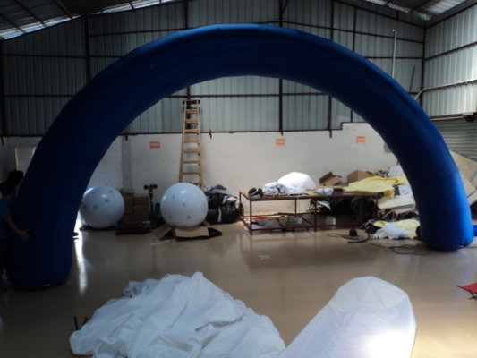 Blue Fireproof PVC Inflatable Advertising Arch For Big Event