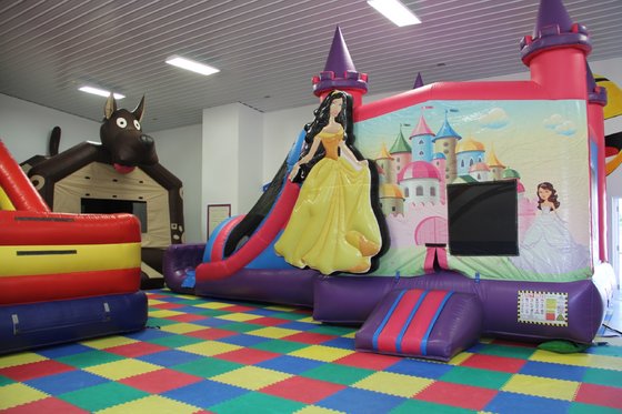 Princess Inflatable Bouncer / Inflatable Bouncy Castle 0.45 + 0.55mm PVC Tarpaulin