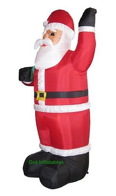 PVC Customized Inflatable Cartoon Characters Giant Inflatable Santa Claus
