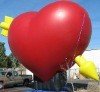 Ballon de flottement gonflable de produits gonflables en forme de coeur rouges de la publicité