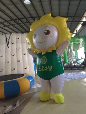 Walking 2 M Inflatable Cartoon Characters Mobile Inflatable Model 420D Oxford