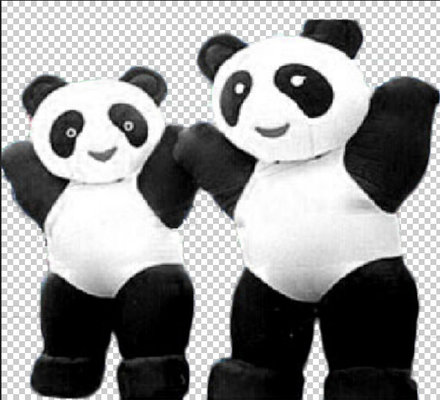 PVC Customized Inflatable Blow Up Animals Pandas Shaped Funny Inflatable Costumes