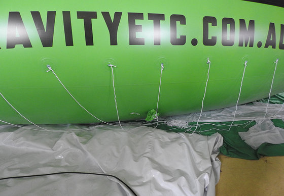 8m Green Inflatable Blimp Airship / Inflatable Helium Balloon