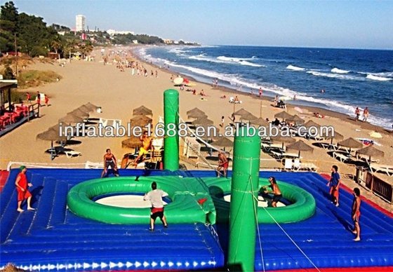 School Tarpaulin Inflatable Sports Games , Volleyball Court / Volleyball Sporting