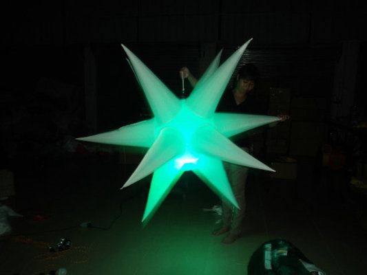 Hanging Inflatable LED Lighting Inflatable Star , Inflatable Party Decoration
