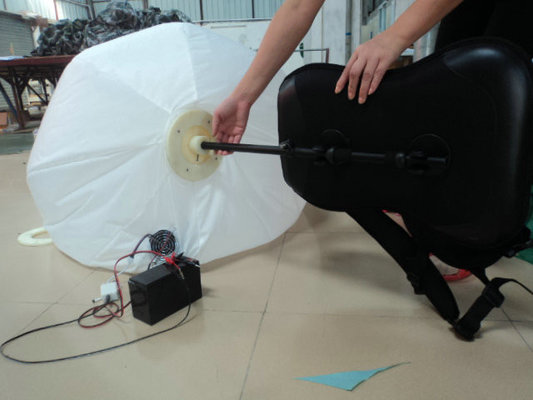 2014 produits nouveaux marchant annonçant le ballon/boule gonflables de sac à dos de LED