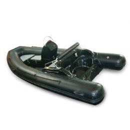 Bateau de pêche gonflable se pliant de PVC de plastique de plage noire pour l'eau drôle avec le moteur