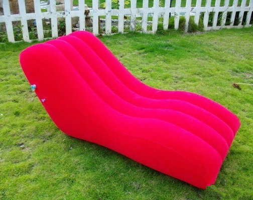 Pink Outdoor PVC Modern Inflatable Furniture Office Blow Up Sofa