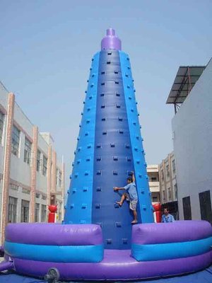 Exciting Inflatable Rock Climbing Wall , Shopping Mall Mountain Customized