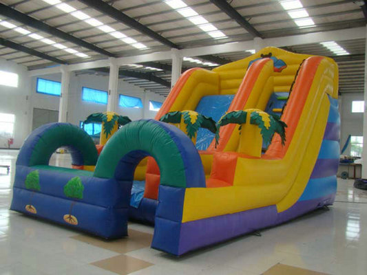 Les jeux gonflables de sports de PVC de poulpe géant, glissent les jeux combinés pour le parc d'attractions