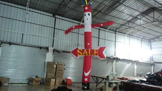 Jouet gonflable de danseur de ciel de produits de vente d'Oxford de jambes du rouge 2 grand