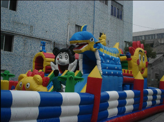 Durable Inflatable Sports Games , Amusement Park 0.55mm PVC Tarpaulin