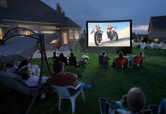 Fireproof Large Inflatable Movie Screen Advertising Tarpaulin PVC With Good Tension