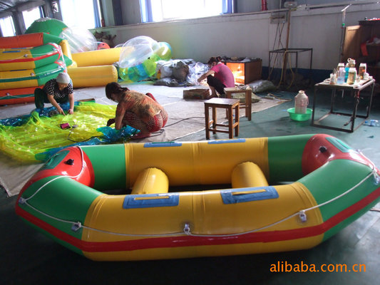 Yellow Fishing Rafting Inflatable Sports Games For Single Ppeople