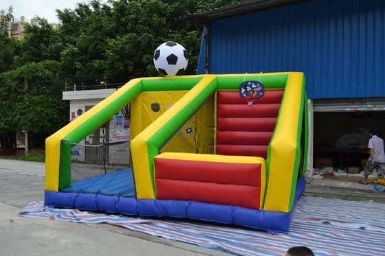 Commercial Tarpaulin Inflatable Sports Games , Football Shooting Machine