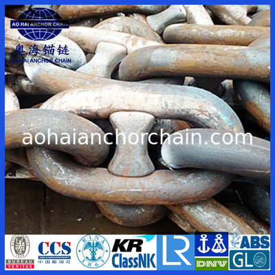 Drag Chain 76MM R4 stud link Black painted Drag offshore mooring chain with KR LR BV NK ABS DNV CCS certification