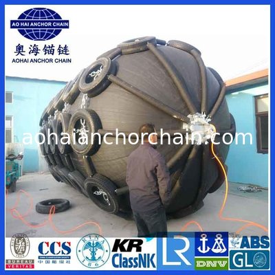 50KPA chain-net type Pneumatic Rubber Fender, Marine Pneumatic rubber fender with Certification