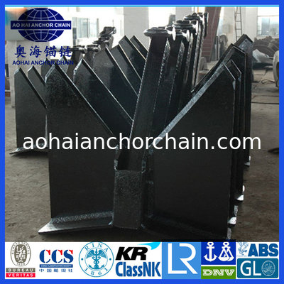 Pool Stokless Anchor, Black Painted cast steel N Type / TW Type Pool Anchor with KR LR BV NK DNV ABS CCS cert.