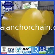 Anchor Pendant Steel structured offshore mooring buoy, Yellow Painted steel structure Mooring Buoy