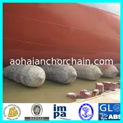 Length 10~24M Marine rubber airbags, natural rubber ship dry docking marine rubber airabgs