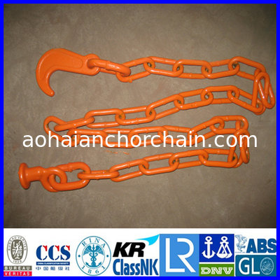 Container lashing Chain, Red painted lashing chain container securing lashing chain